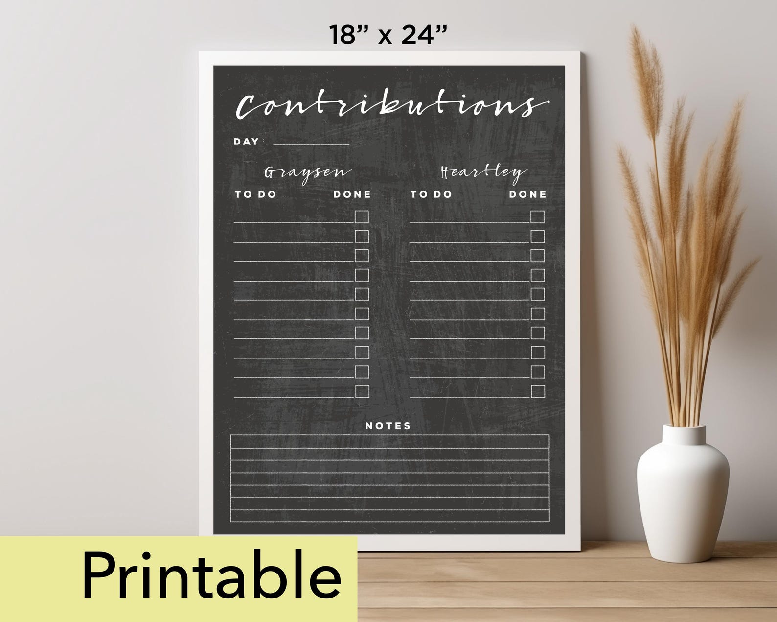 2025 Calendar Printable | 18 X 24 Memo Board | Homeschool Chalkboard ...