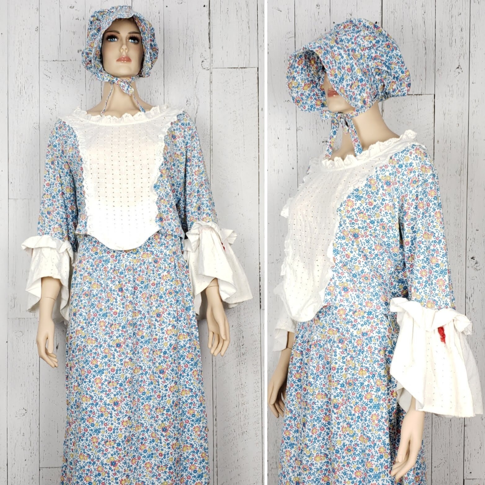 Vintage Prairie Dress Pioneer Costume Women's Extra Large XL Colonial ...