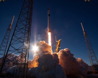 SpaceX Falcon Heavy Launch Poster Print | Etsy