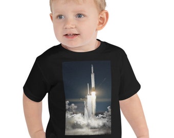 Toddler Shirt 2y-5y Spacex Falcon Heavy Rocket Short Sleeve Tee Shirt ...