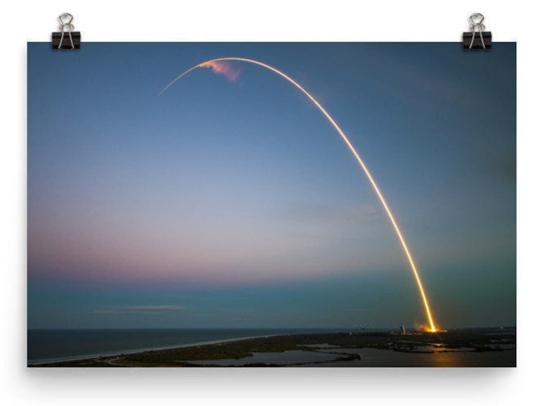 Spacex Falcon 9 Poster SES 9 Rocket Launch Cape Canaveral Wall Art - Etsy