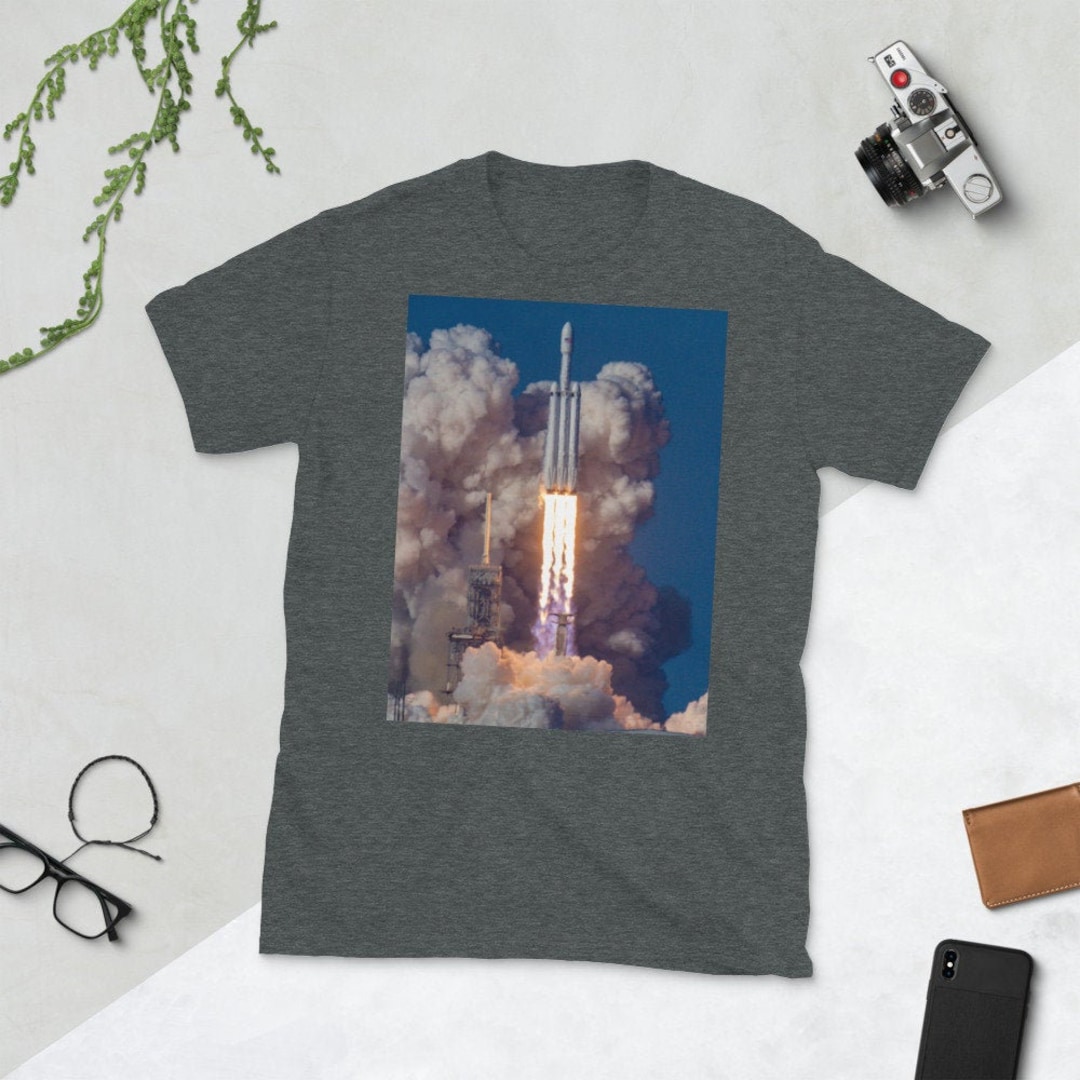 Spacex T Shirt Falcon Heavy Tshirt Rocket Launch Tee Short-sleeve ...