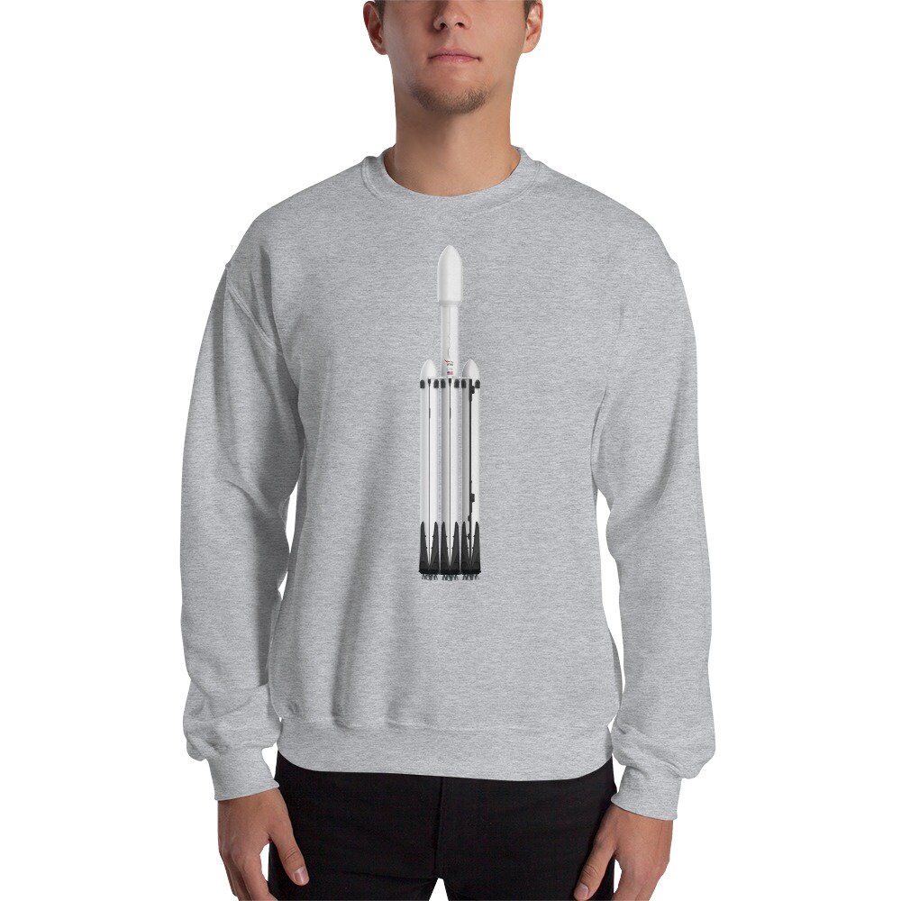 Sweatshirt Spacex Falcon Heavy Rocket Sweater - Etsy