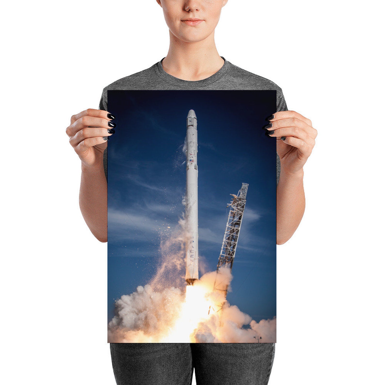 Spacex Falcon 9 Rocket Launch Poster Art Print - Etsy