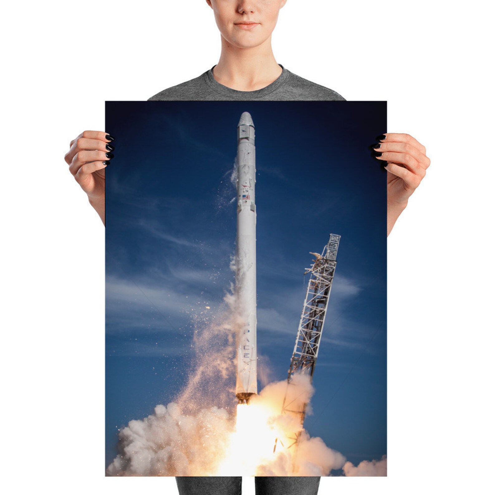 Spacex Falcon 9 Rocket Launch Poster Art Print - Etsy