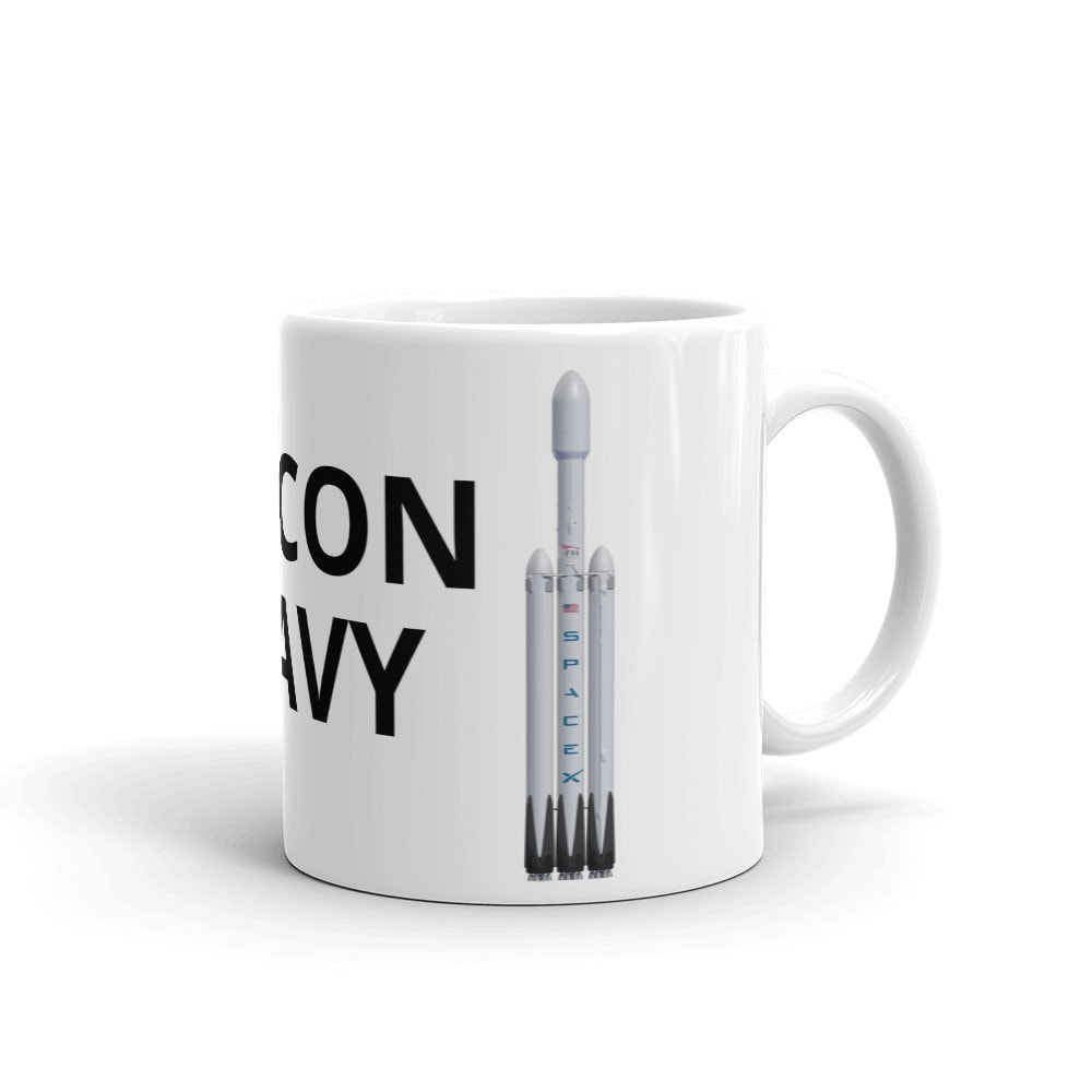 Novelty Spacex Falcon Heavy Rocket Coffee Tea Mug Elon Musk - Etsy