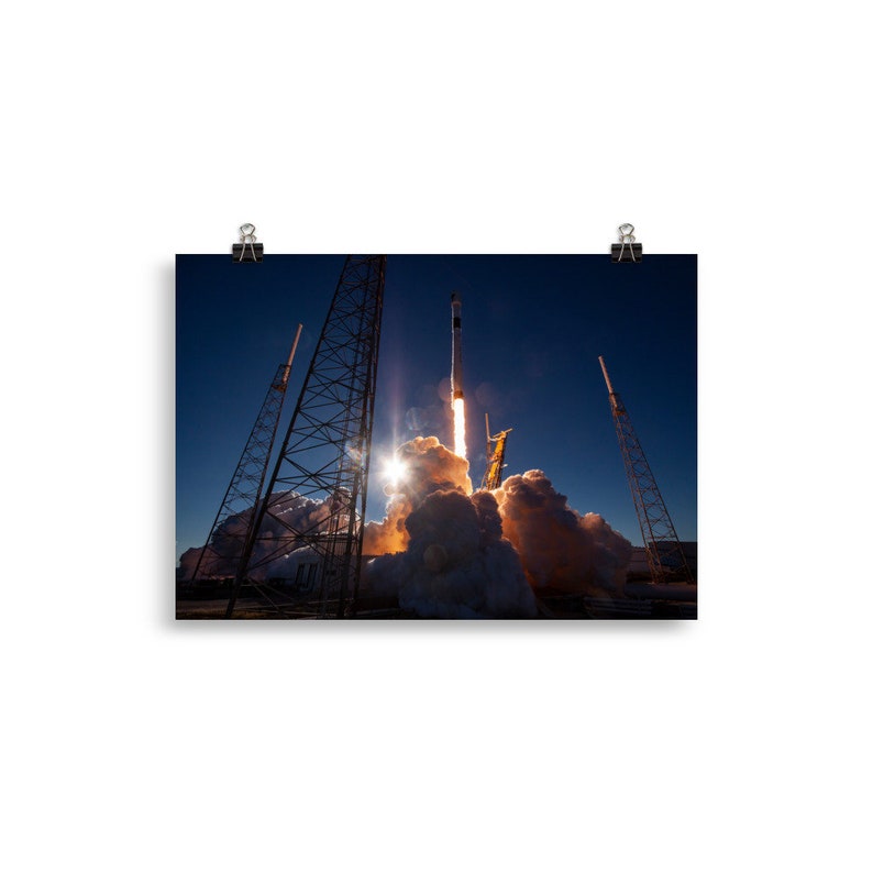 Space X Falcon 9 Block 5 Rocket Launch Pad Poster Print - Etsy