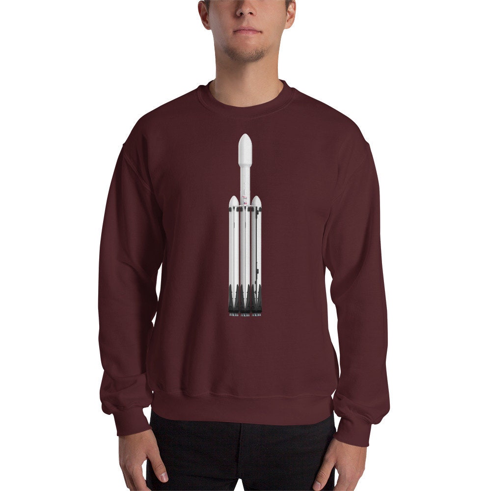 Sweatshirt Spacex Falcon Heavy Rocket Sweater - Etsy