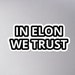 In Elon We Trust Sticker Elon Musk Decal Tribute Fan Vinyl - Etsy
