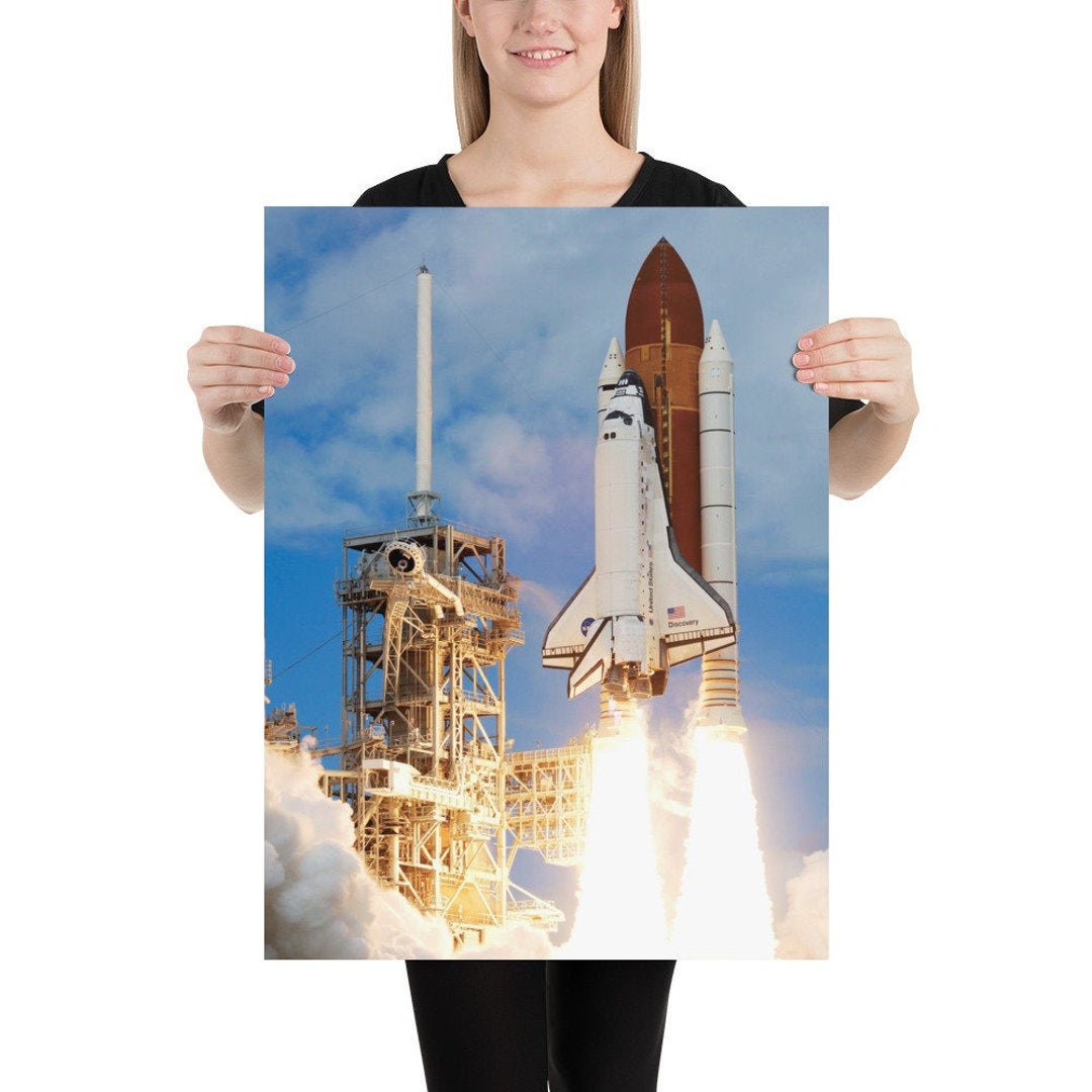 Space Shuttle Rocket Launch Poster Cape Canaveral Take Off - Etsy