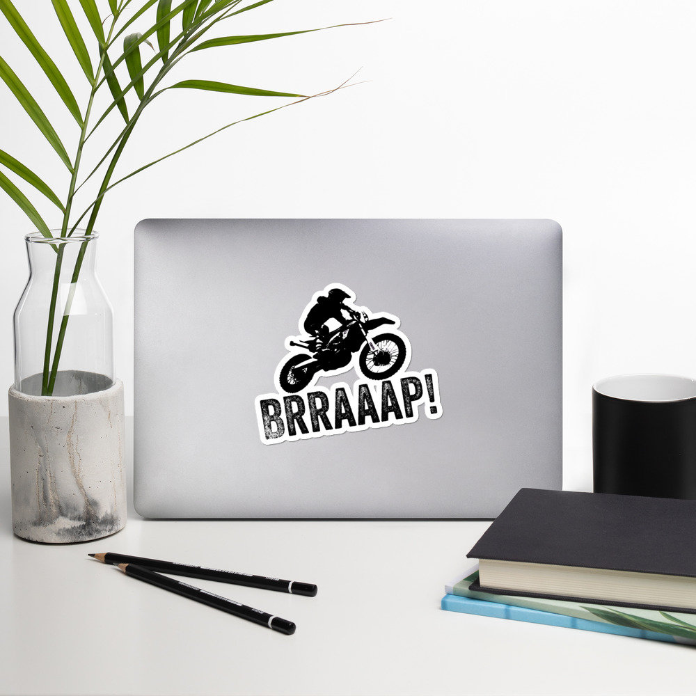 Sticker Brraaap Funny Dirt Bike Motocross Decal for Riders Car Bumper ...