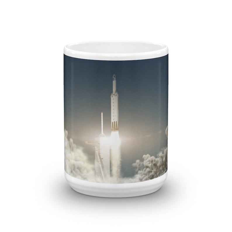 Spacex Falcon Heavy Rocket Launch Coffee Tea Mug - Etsy