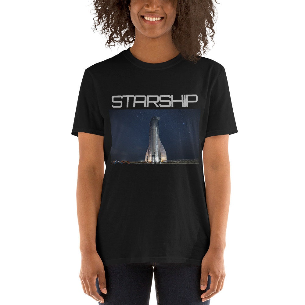 Mens Spacex Shirt Starship MK1 Space Rocket Ship Short-sleeve T-shirt ...