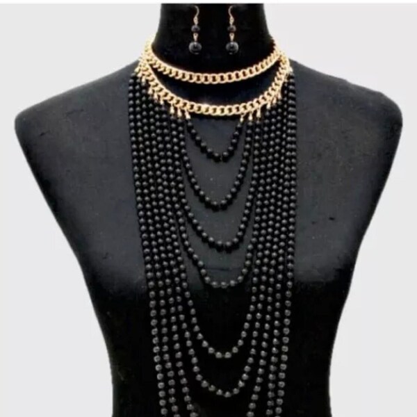 Multi Layer Necklace - Etsy