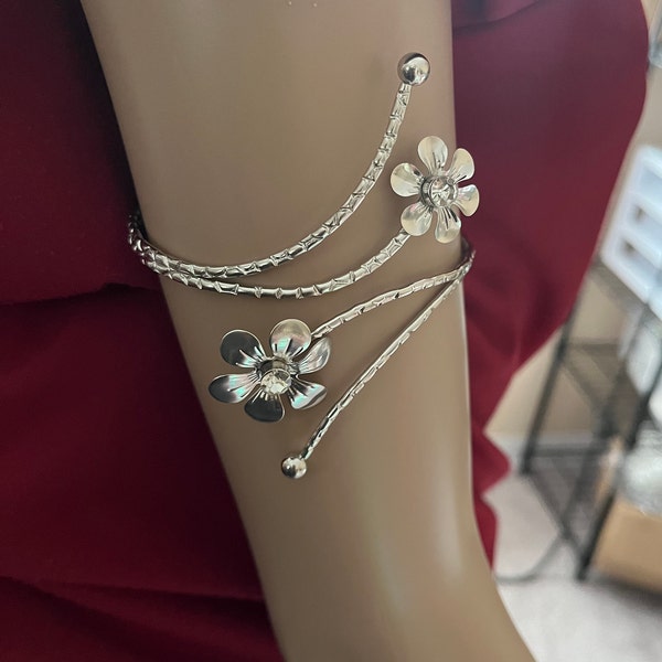 Silver Arm Cuff - Etsy