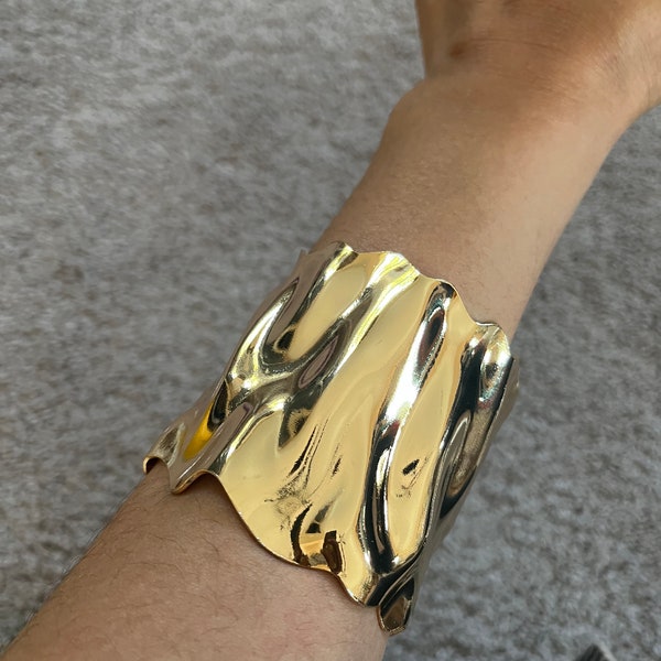 Gold Arm Cuff - Etsy