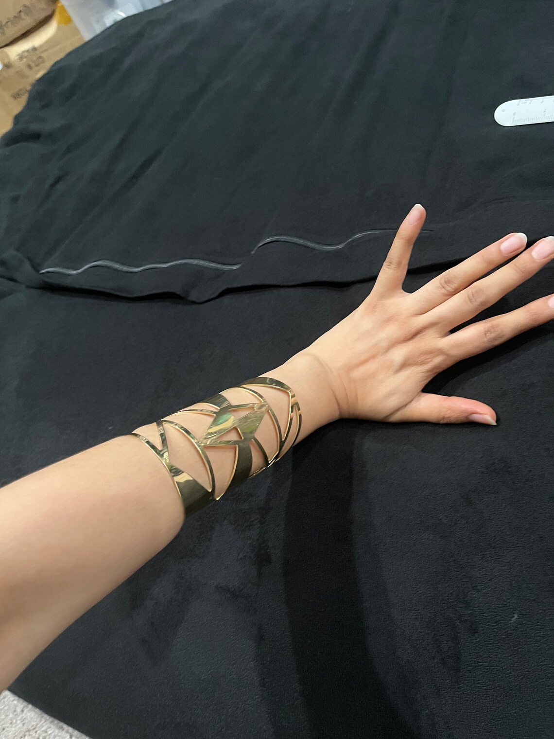 Large Wide Gold Cuff Bracelet Big Costume Bracelet Bangle Gold - Etsy