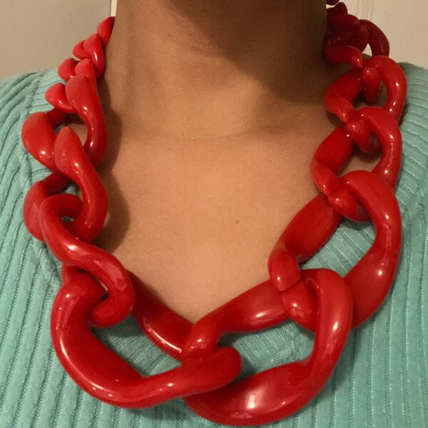 Plastic Gold Chain Necklace - Etsy