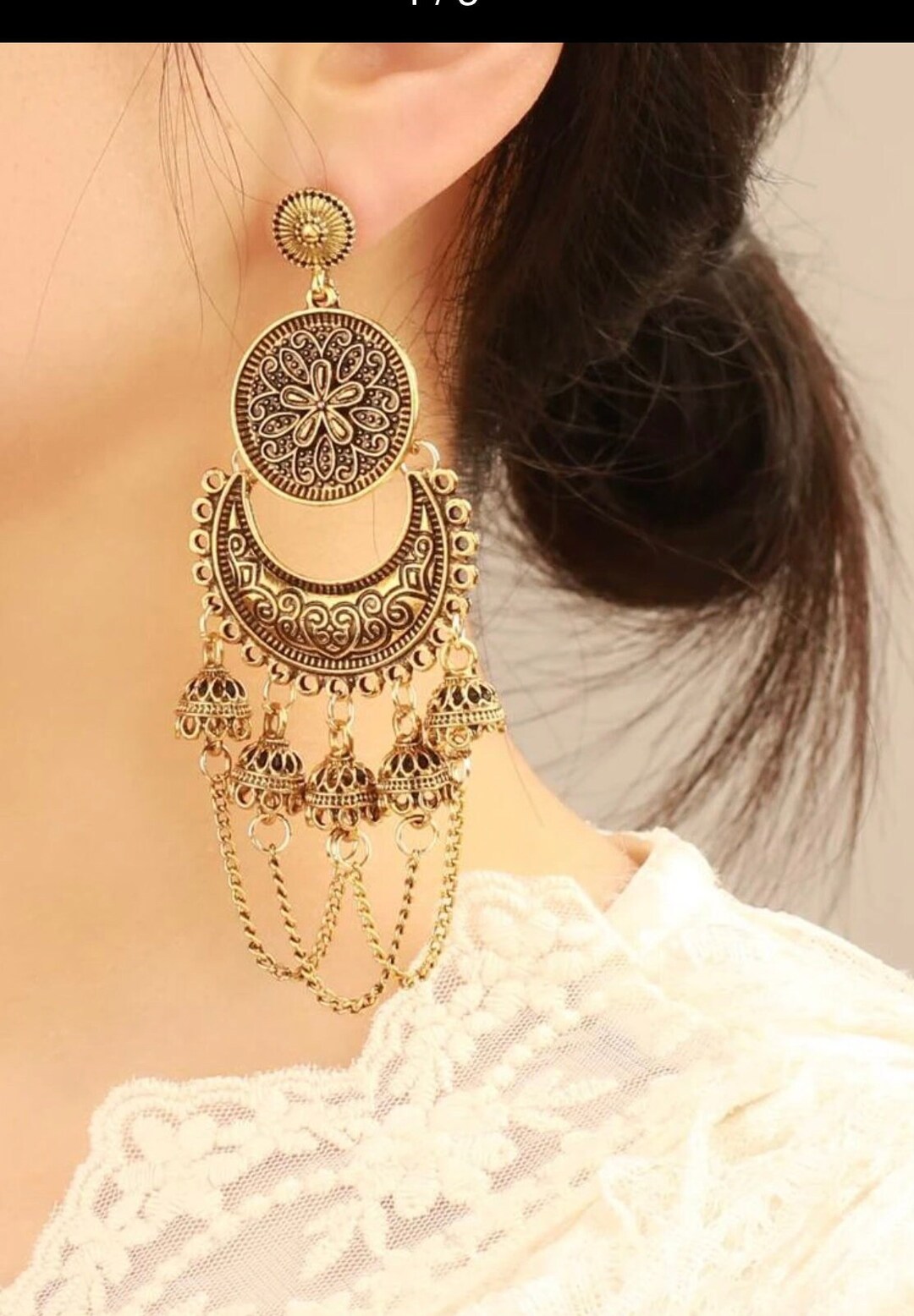 Long Gold Earrings big Gold Fringe Earrings Gold Wedding - Etsy