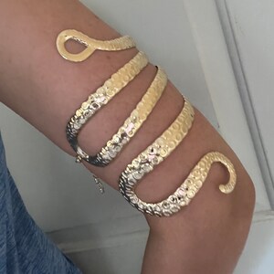 Octopus Armlet Arm Cuff Bracelet Gold Armband Flower - Etsy
