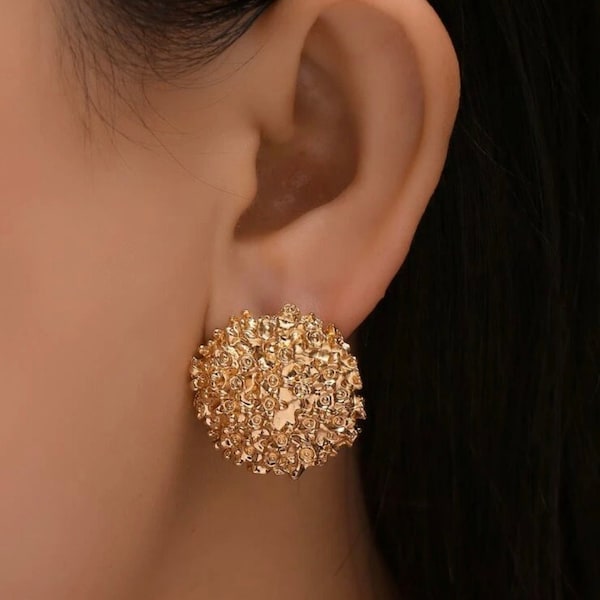 Big Round Earrings - Etsy