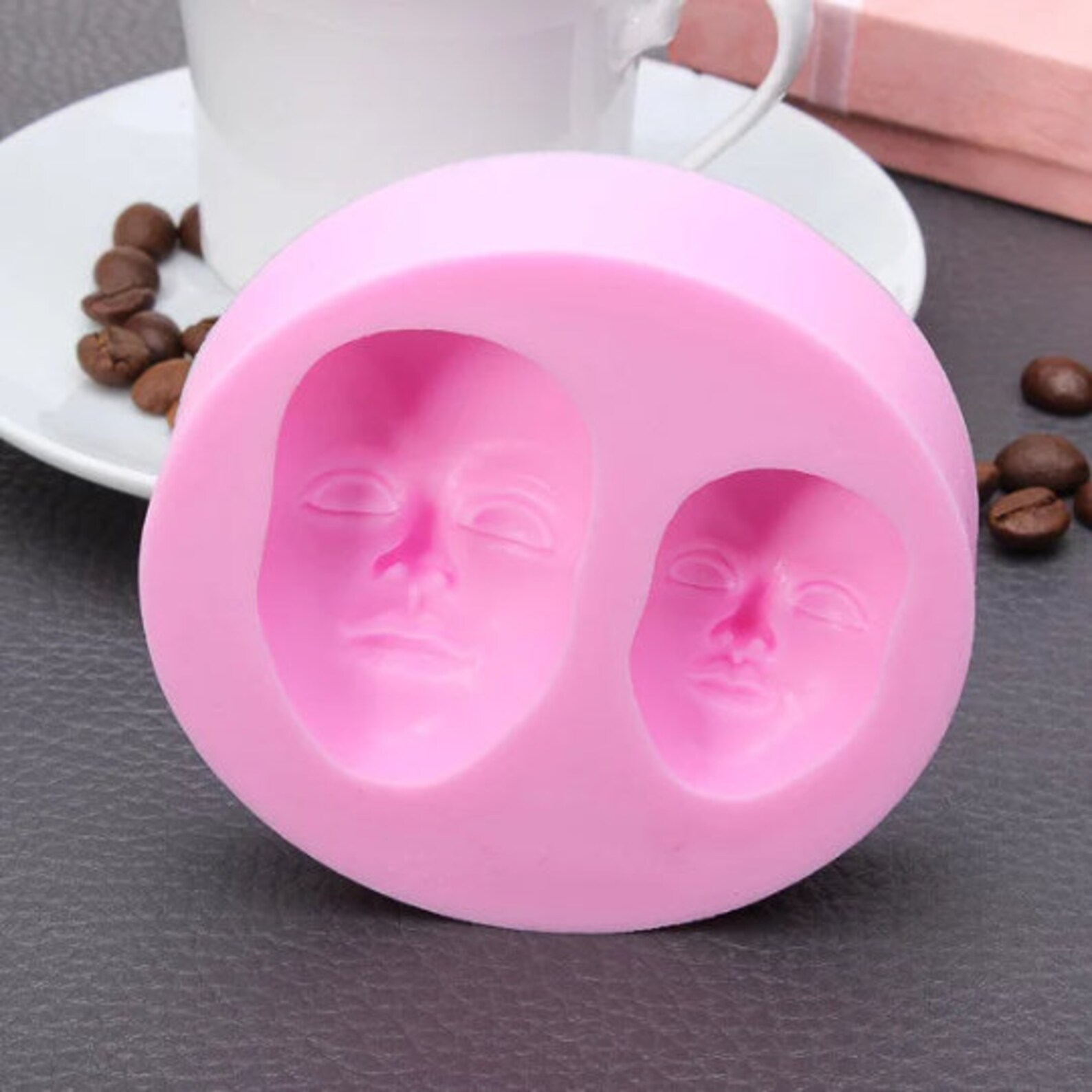 Human Face Silicone Fondant Mold Chocolate Polymer Clay Mould - Etsy