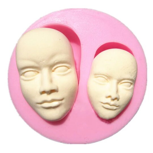 Human Face Silicone Fondant Mold Chocolate Polymer Clay Mould - Etsy