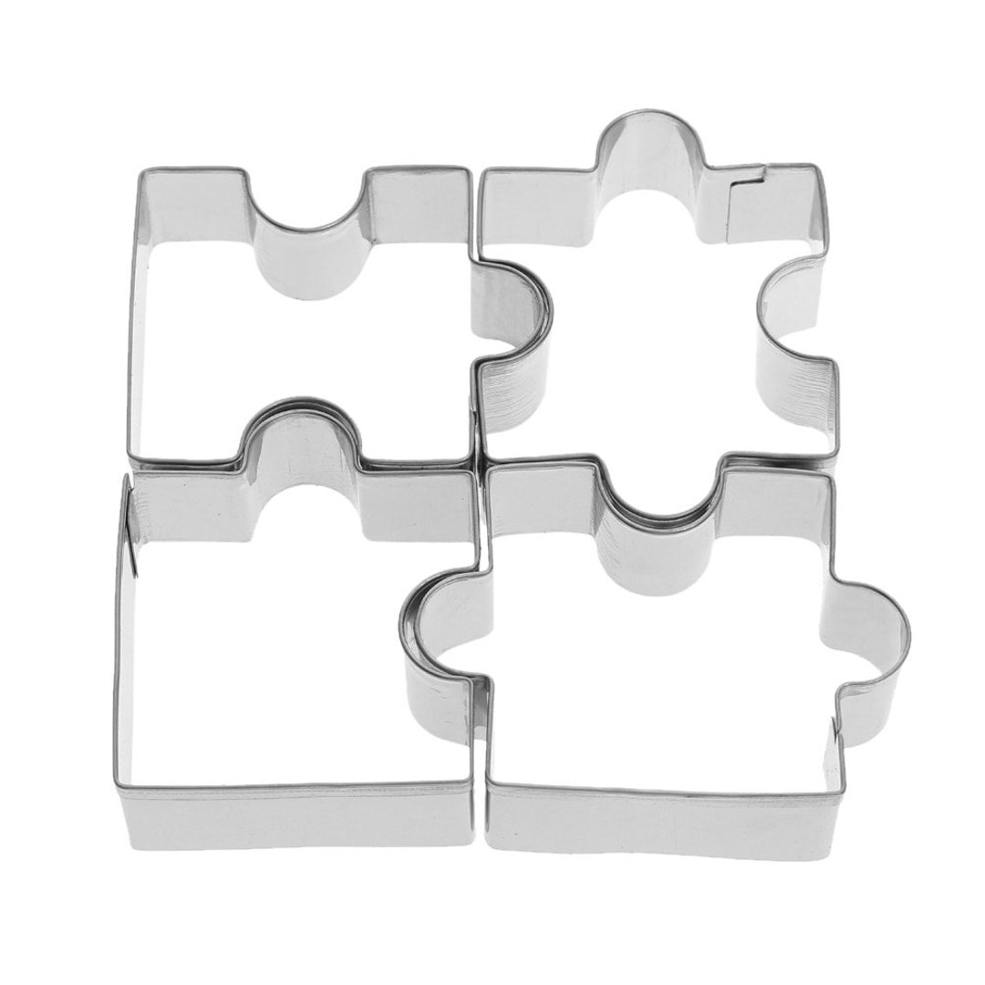4pcs Stainless Steel Cookie Cutter Puzzle Piece Cutter Set - Etsy