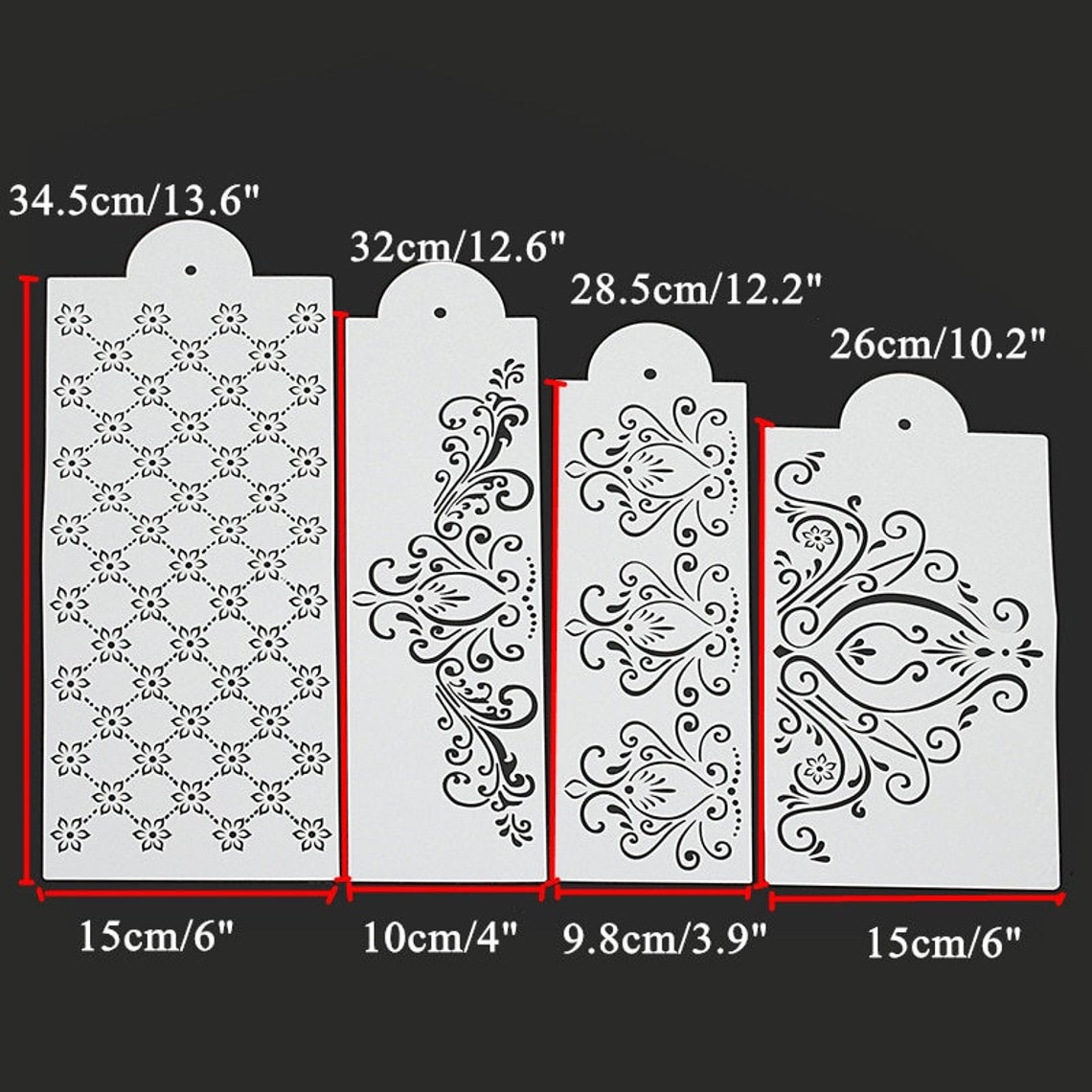 4pcs/set Princess Lace Cake Stencil Set Cake Craft Stencils - Etsy