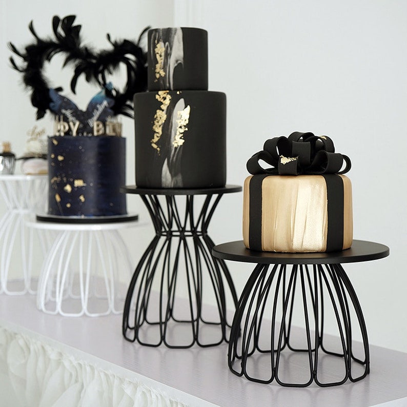 Skirt Cake Stands 8/10 Inch White/black Wedding Cake Table Decorating ...