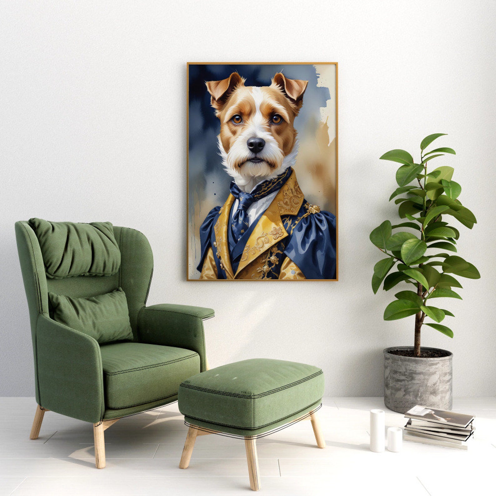 18th Century Aristocrat Dog Fashion Digital Art Poster Download - Etsy