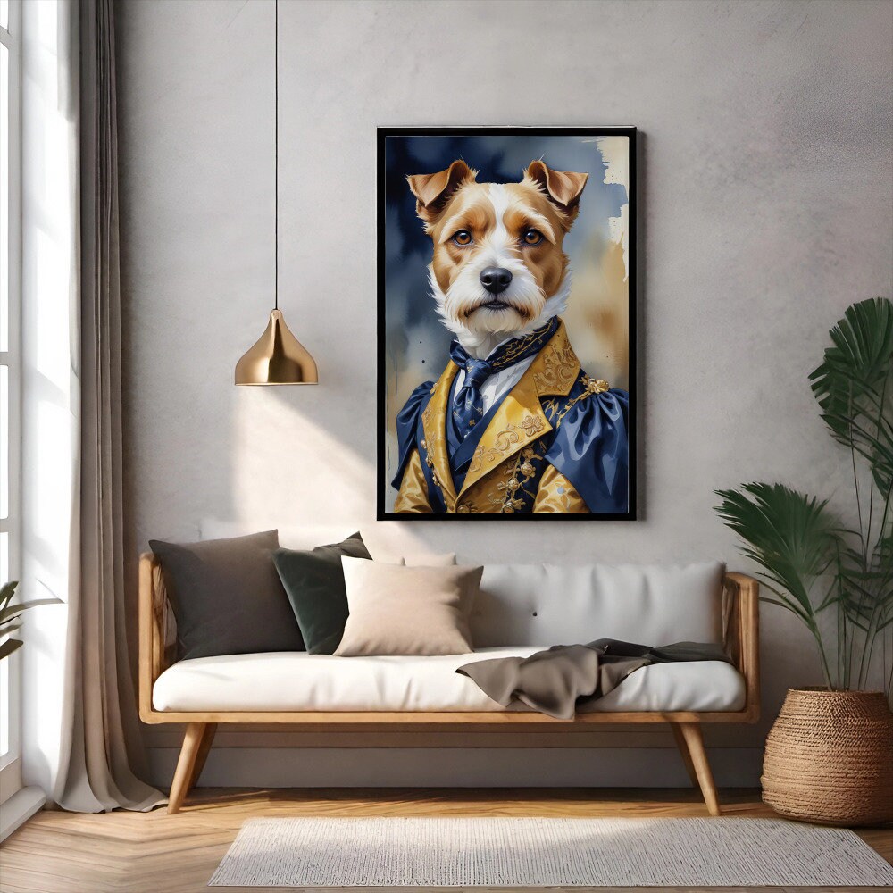 18th Century Aristocrat Dog Fashion Digital Art Poster Download - Etsy