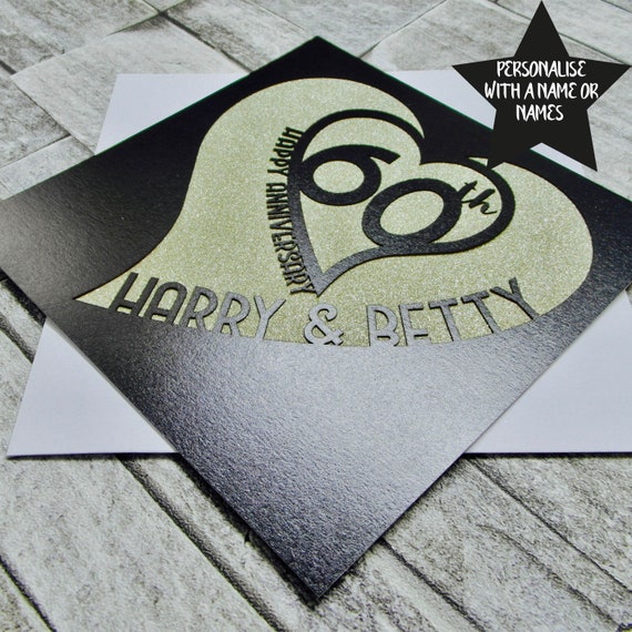 Personalised 60th Anniversary Card 60th Anniversary Card - Etsy