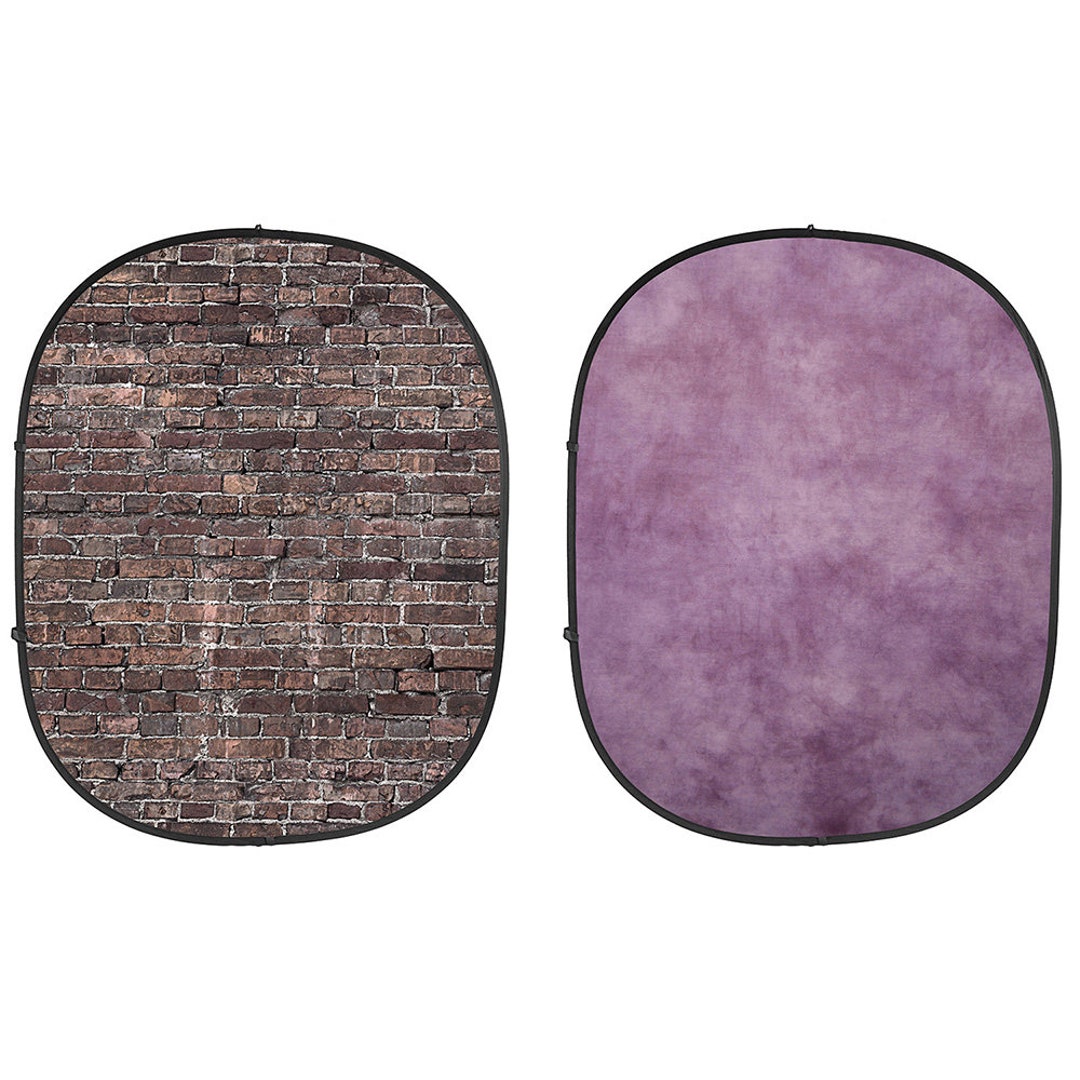 Grunge Brick/purple Collapsible Backdrop 5'x7' - Etsy