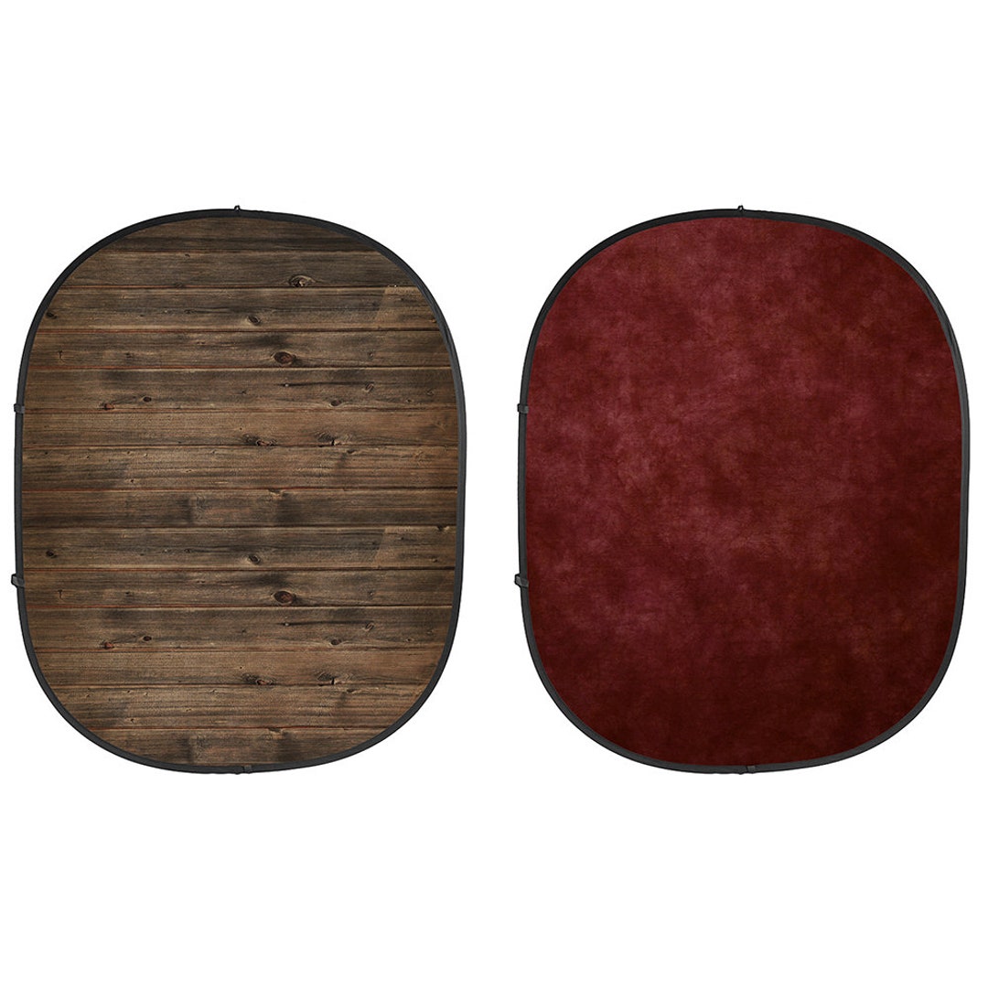 Rustic Planks/red Collapsible Backdrop 5'x7' - Etsy