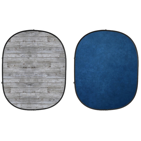 Gray Pine/blue Collapsible Backdrop 5'x7' - Etsy