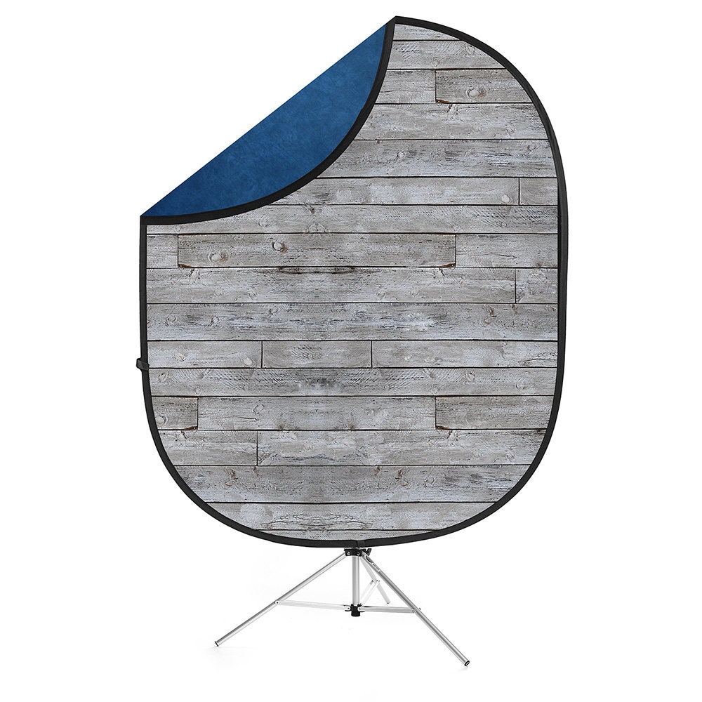 Gray Pine/blue Collapsible Backdrop 5'x7' - Etsy