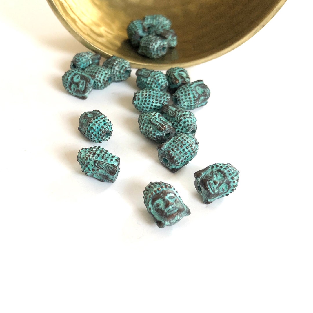 BUDDHA HEAD BEADS | 12mm Metal Casting Buddha Head Beads With Ushnisha ...