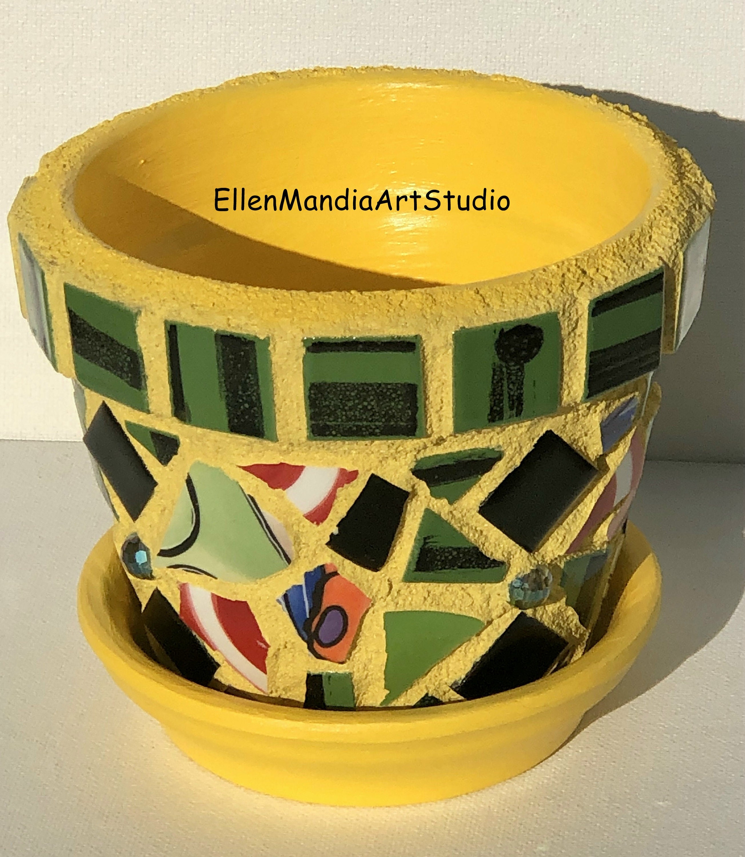 Sunshine Mosaic Flowerpot - Etsy