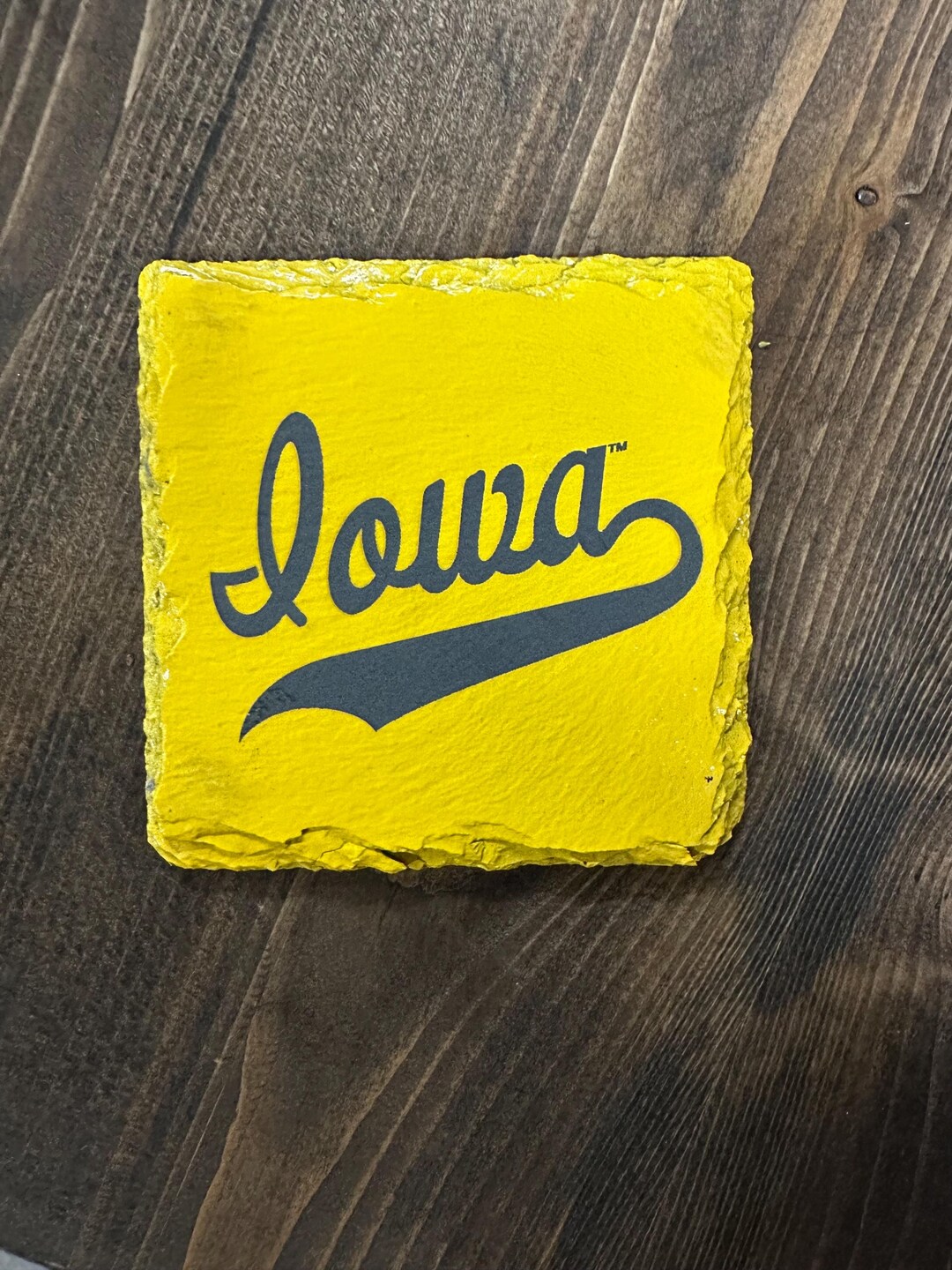 Iowa Hawkeye ‘iowa Scroll’ Laser Engraved Slate Coasters *licensed* - Etsy