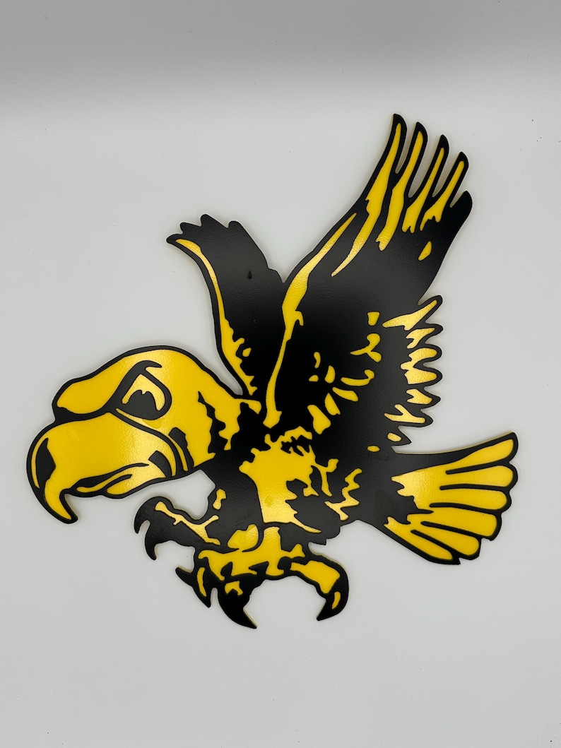 Iowa Hawkeyes Metal Wall Decor: Licensed Bird of Prey *licensed* - Etsy