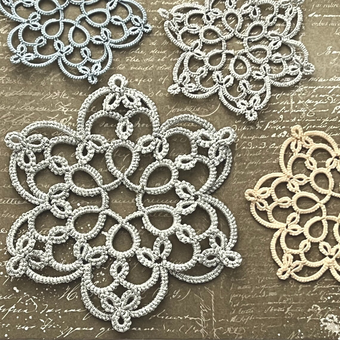 Tatting Shuttle Pattern for Christmas Star V, Step by Step Tutorial PDF ...