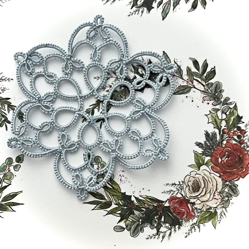 Tatting Shuttle Pattern for Christmas Star V, Step by Step Tutorial PDF ...