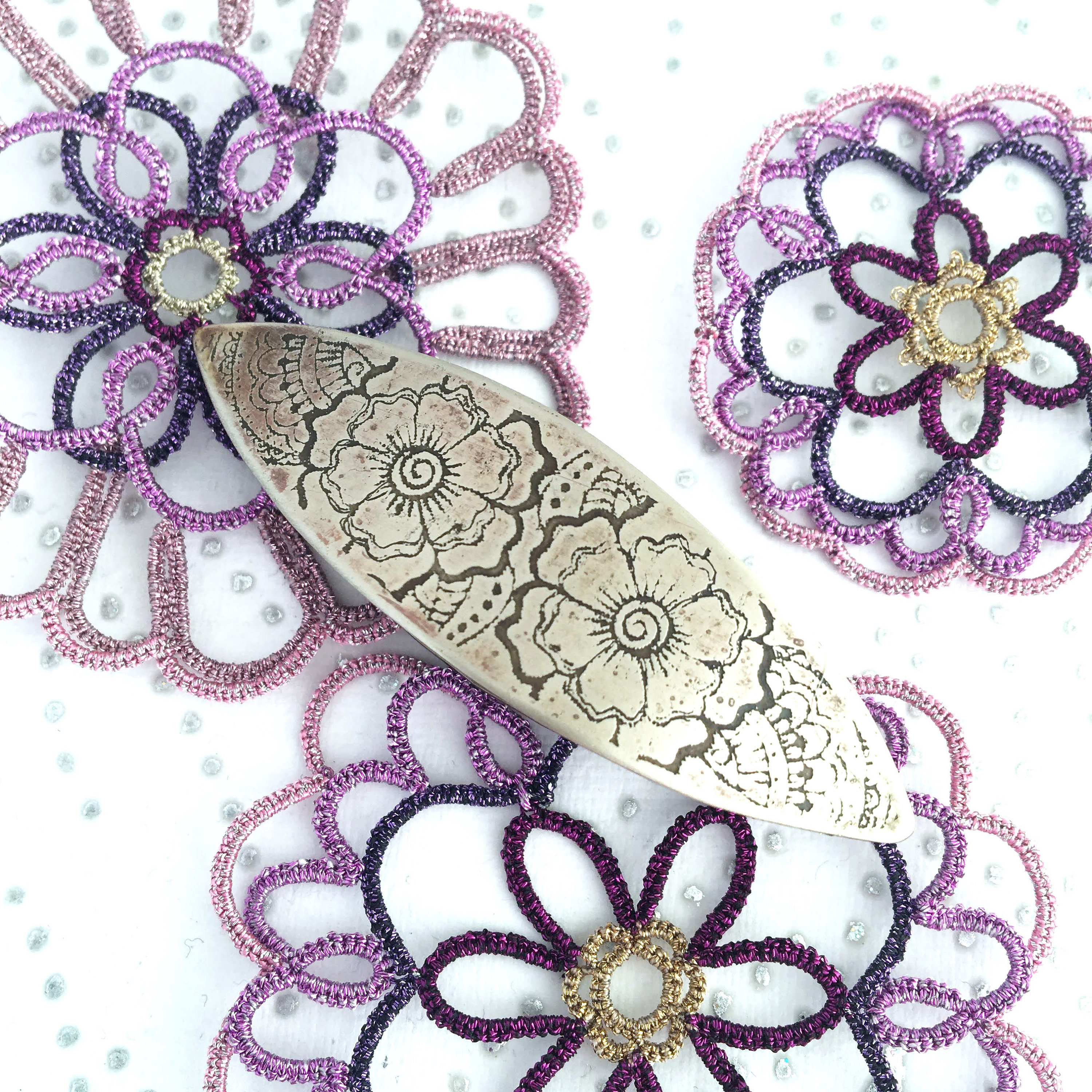 Tutorial, Pattern, Step by Step Instructions for Shuttle Tatting Motif ...