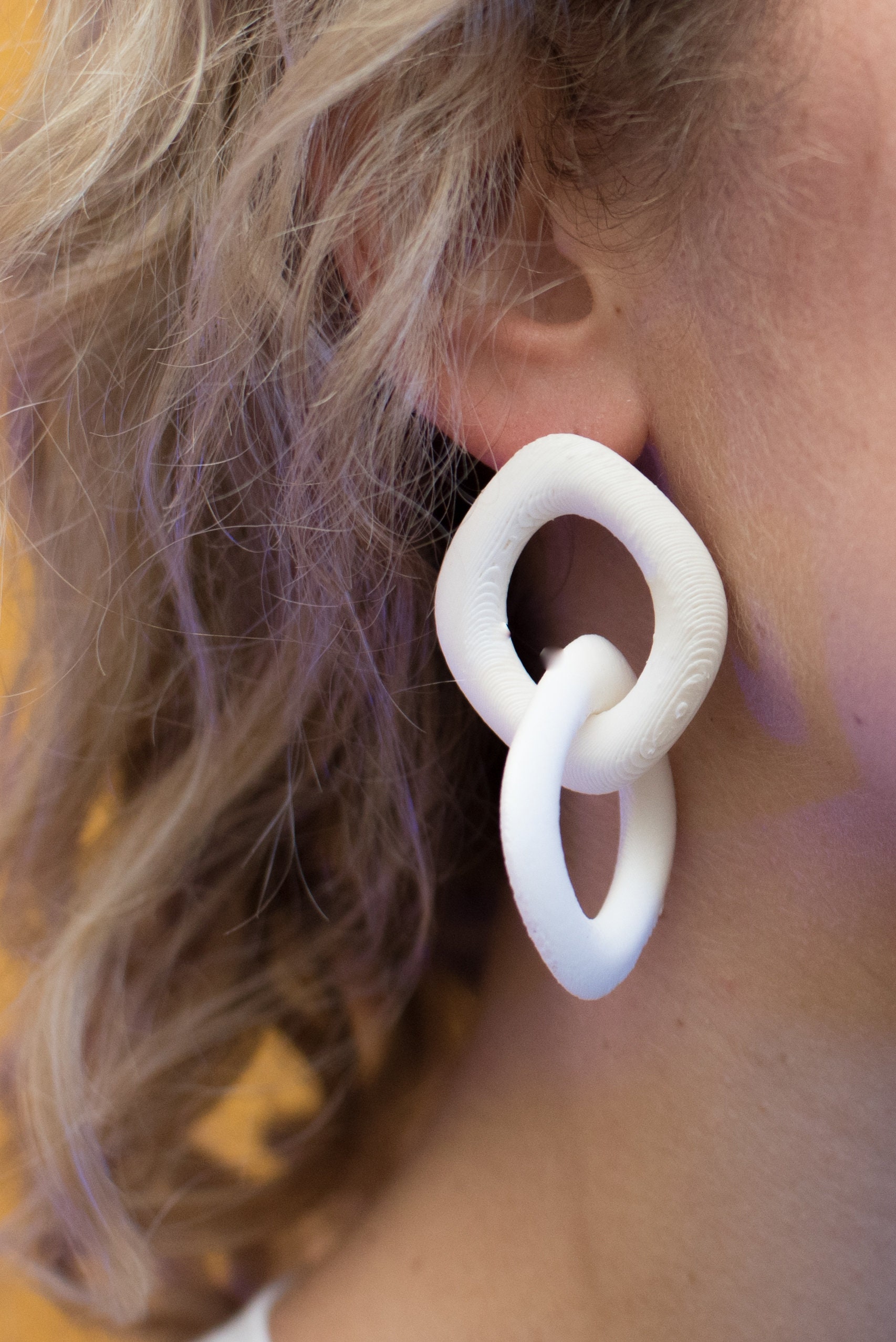 3D Printed Link Earrings - Large - Etsy