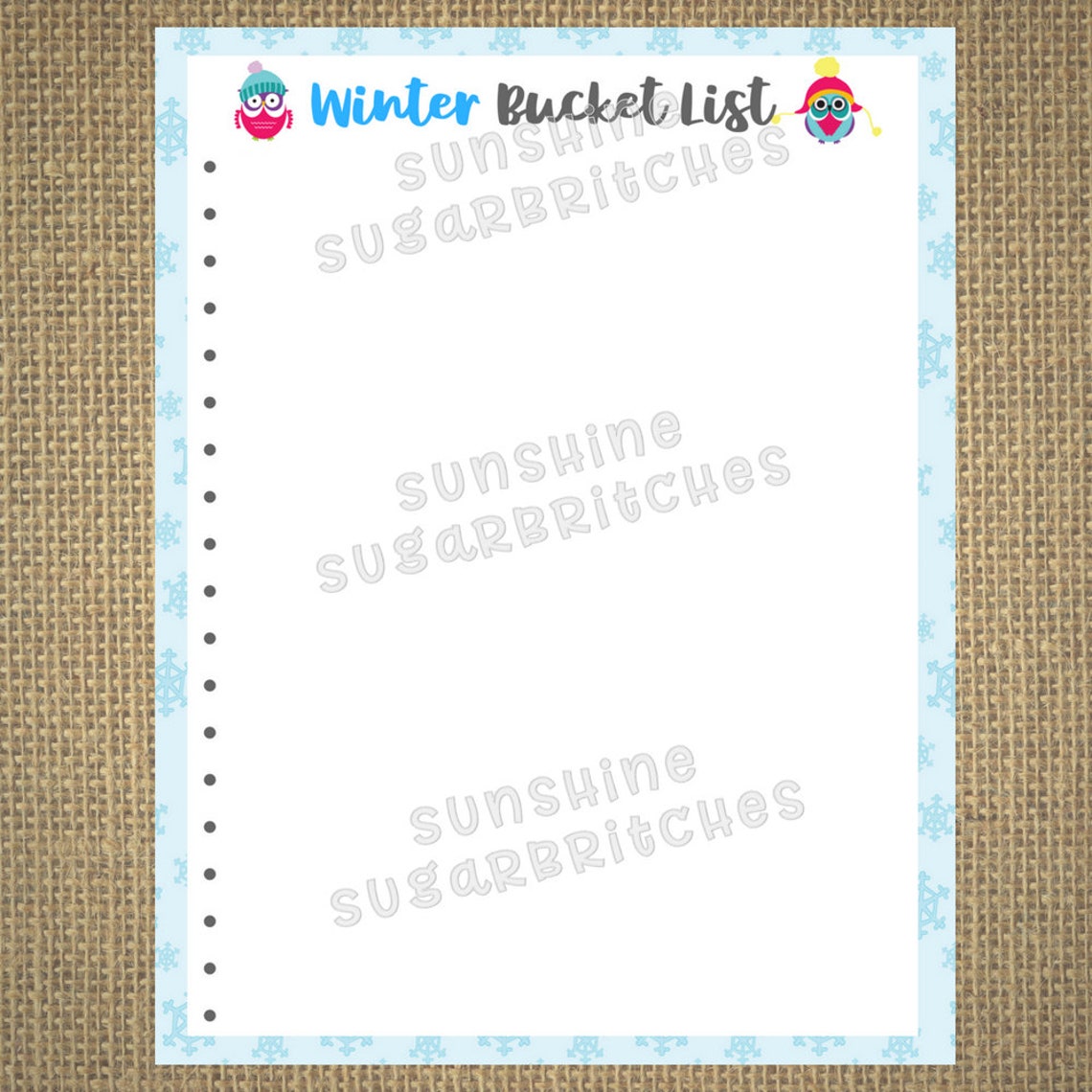 Seasonal Bucket List Bundle Fill in Editable PRINTABLE Goals INSTANT ...