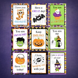 Halloween Lunchbox Notes Vol 2 PRINTABLE Lunch Box Note Encouragement 9 ...