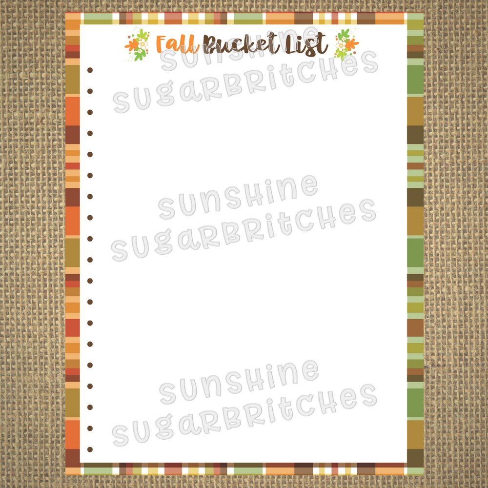 Seasonal Bucket List Bundle Fill in Editable PRINTABLE Goals INSTANT ...