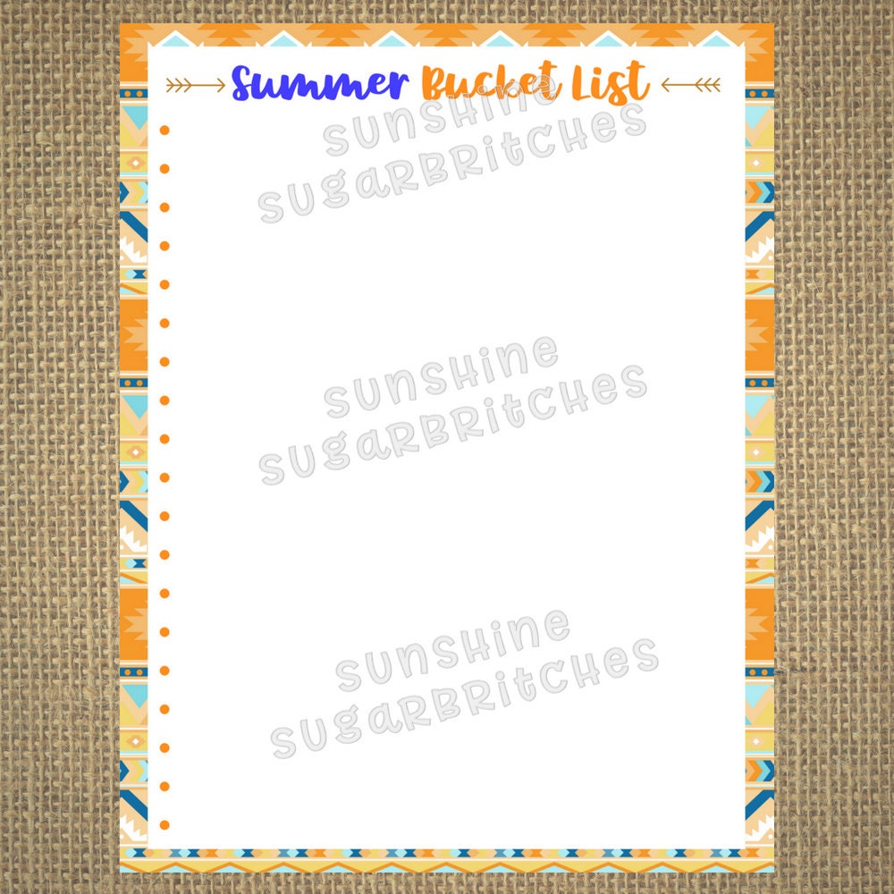 Seasonal Bucket List Bundle Fill in Editable PRINTABLE Goals INSTANT ...