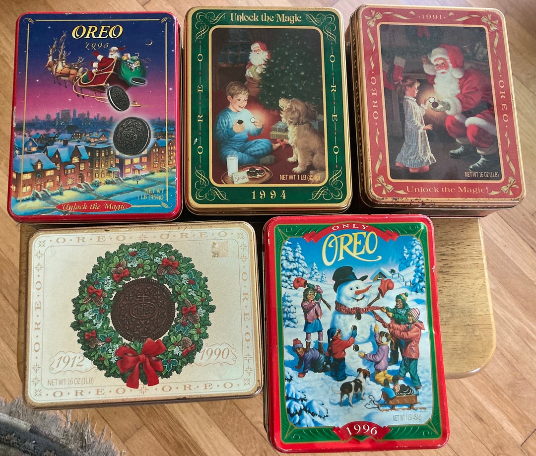 Set of 1990’s Vintage Oreo Tin Set. (5 Tins) - Etsy